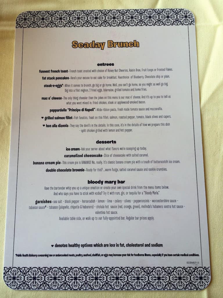 Carnival Cruise SeaDay Brunch - Any Tots