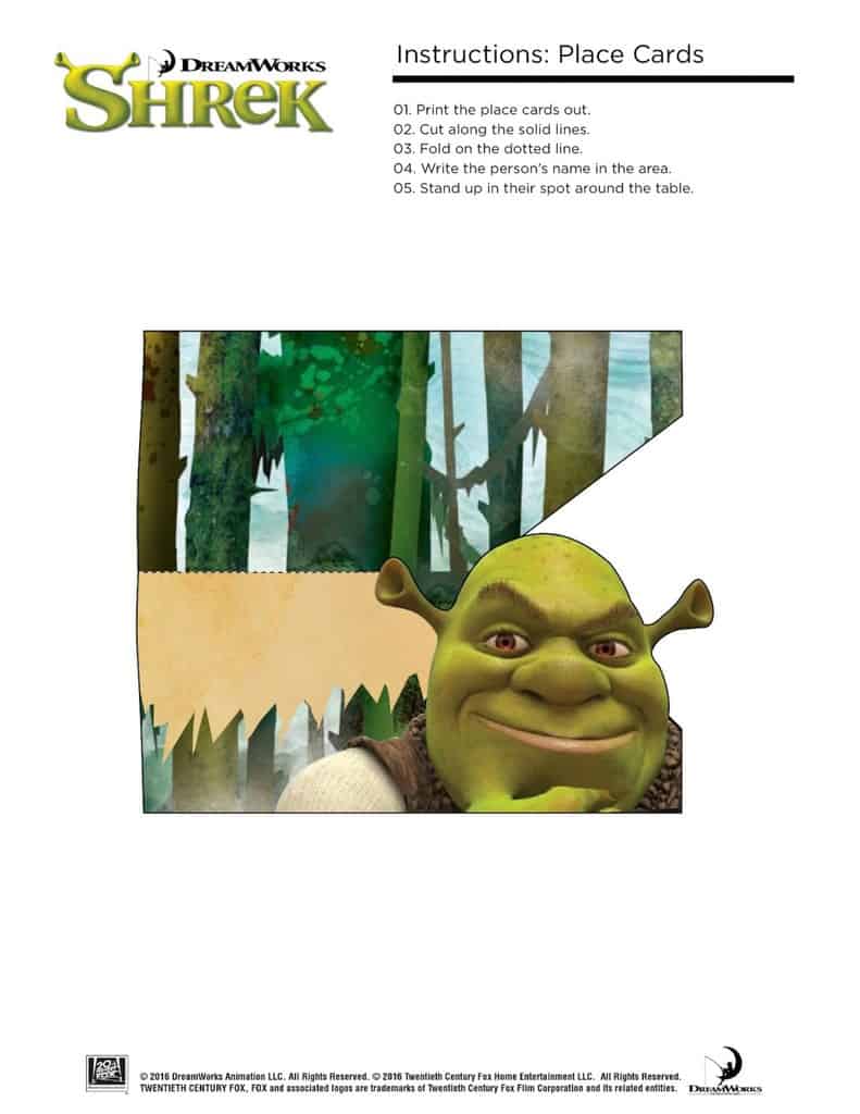 Free Printable Shrek Birthday Party: Invitation, Game, Party Hat, Place ...