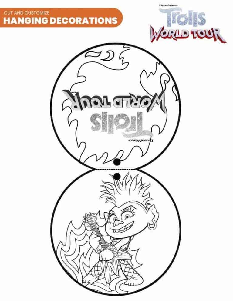 Free Printable Trolls World Tour Coloring Pages & Party Ideas - Any Tots