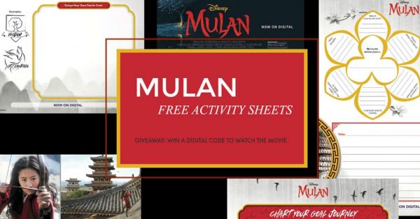 Mulan Free Printable Activity Sheets + Giveaway - Any Tots