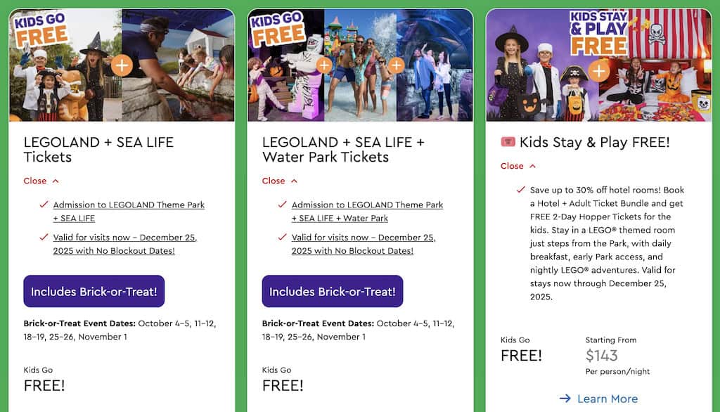 Legoland California Kids Go Free 2026 - Any Tots
